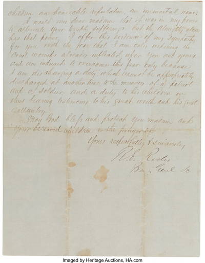 47046: Csa Brigadier General Robert E. Rodes Letter Sig