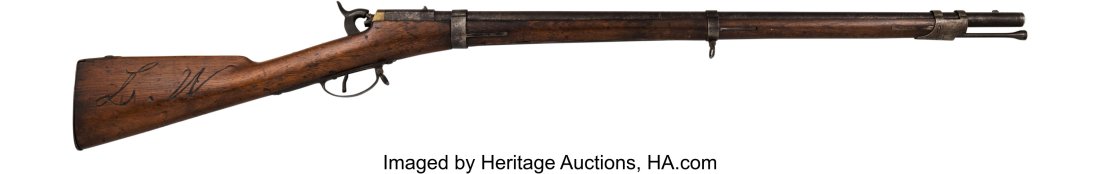 40117: Rare Confederate Read & Watson Percussion Rifle.