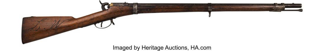 40117: Rare Confederate Read & Watson Percussion Rifle.