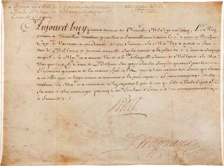 Louis Xiv Document Signed