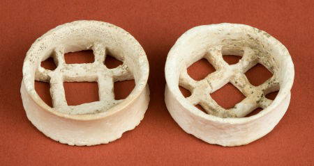 Set Of Huastec Openwork Shell Earspools