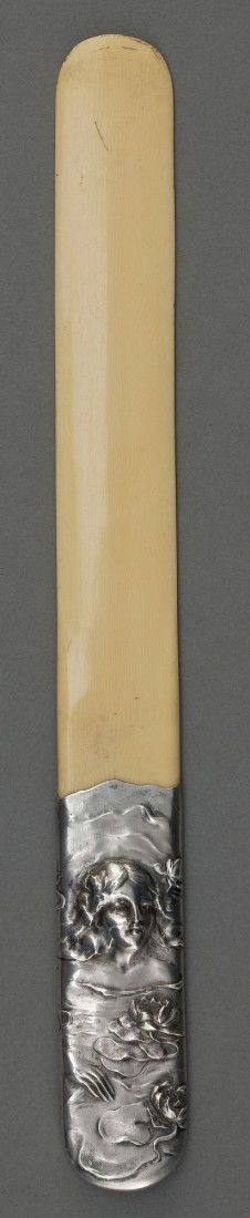 An Unger Brothers Silver And Ivory Letter Opener