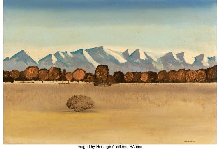 27217: Harry Wilder (20th Century) Barn Scene, 1976 Oil