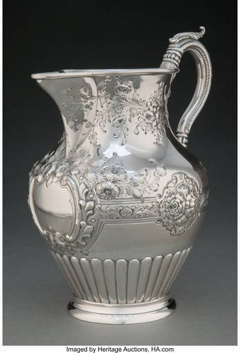 74386: A Shreve, Brown & Co. Chased Repoussé Silver Wa (#74386) on Nov ...