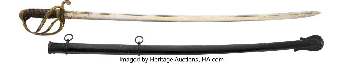 40026: U.s. Dragoon Saber, Ames Contract Of 1833. 34