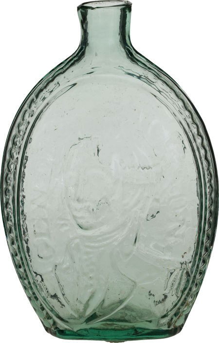 Andrew Jackson: Glass Campaign Flask.