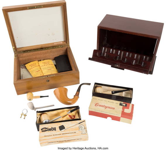 89060: Gregory Peck's Personal Pipes and Wooden Pipe Bo (#89060) on Feb ...