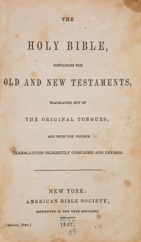 [pony Express Bible]. The Holy Bible, Containing