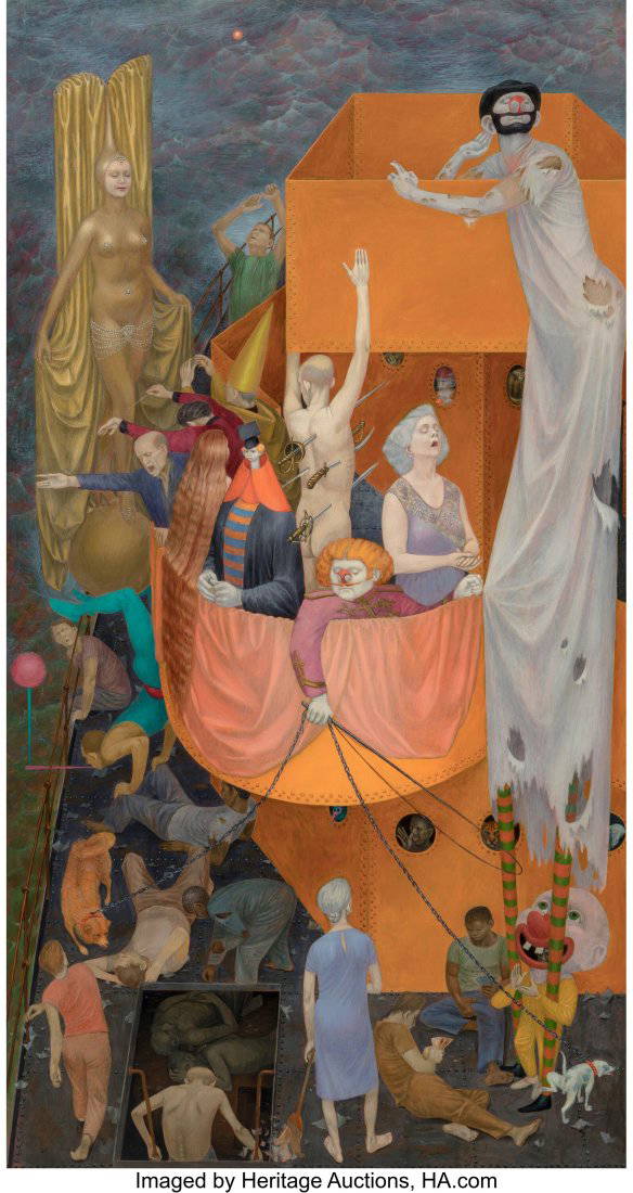 67041: Henry Koerner (american, 1915-1991) The Showboat Auction