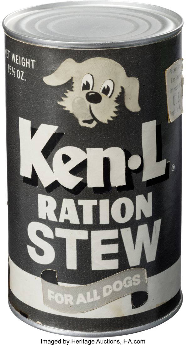 89012: "ken-l Ration Stew For All Dogs" Oversized Gray Auction