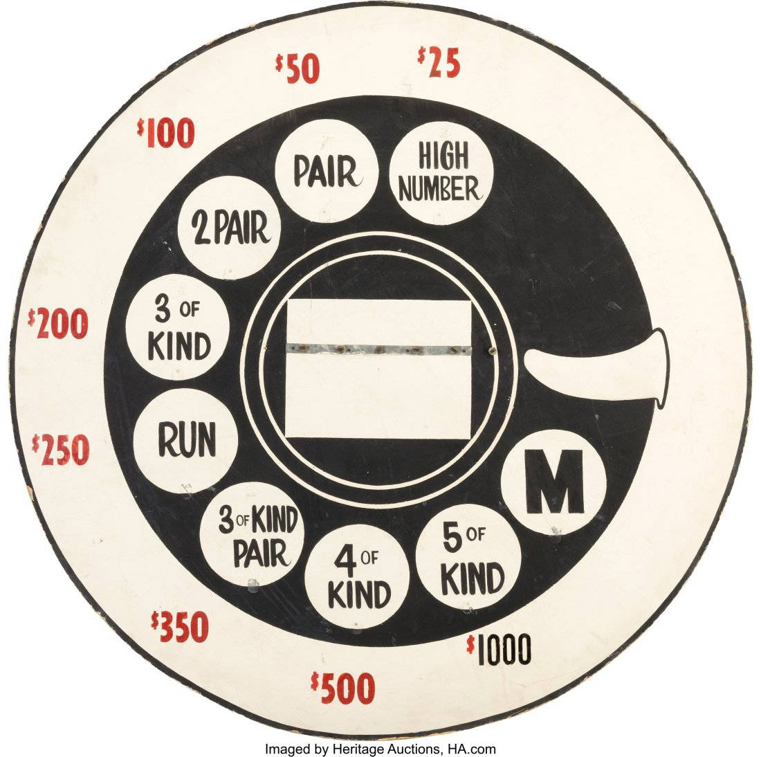 89030: Large Rotary Telephone Dial Game Show Prize Boar Auction