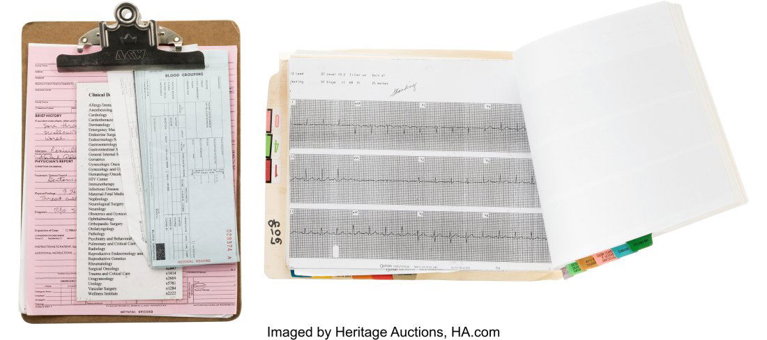 89479: Group Of Prop Patient Files, Medical Clipboard A Auction