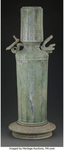 67016: Tim Mathers (american, B. 1943) Vessel On Stand,