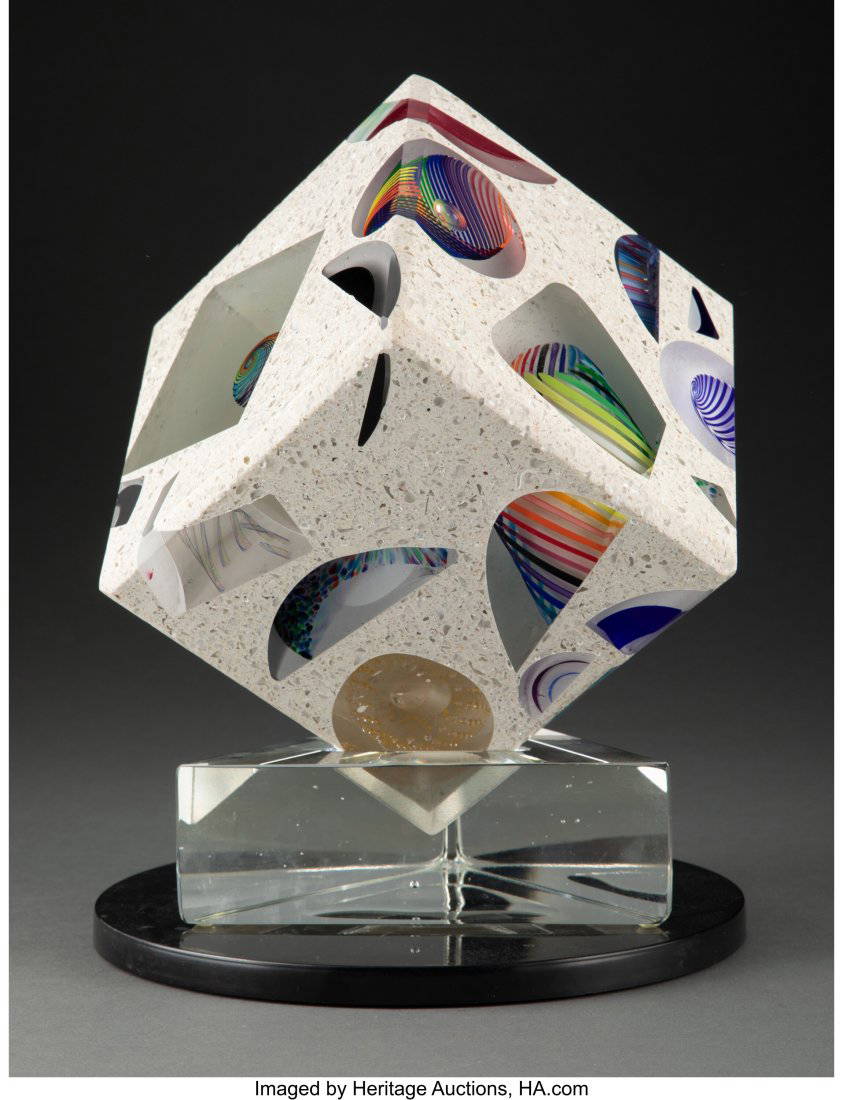 67278: Paul Harrie (american, 1951-2016) Tectonic Cube Auction