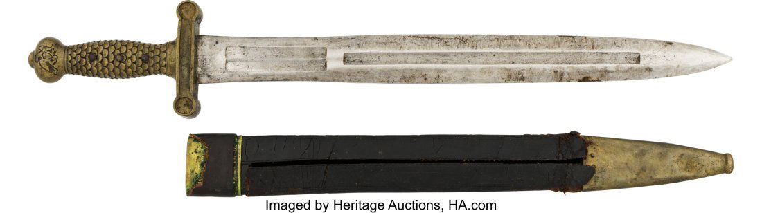 40035: Ames Us Model 1832 Foot Artillery Sword. 25 1/ Auction