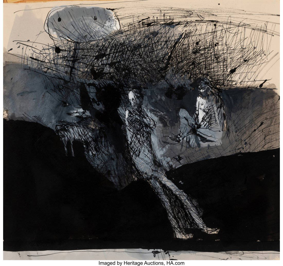 37140: Nathan Oliveira (1928-2010) Untitled (figures), Auction