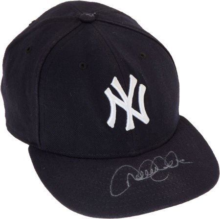 2006 Derek Jeter Game Worn New York Yankees Cap.