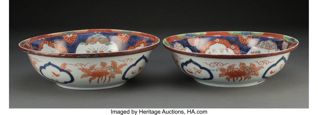 78195: A Pair Of Japanese Imari Bowls Marks: Six-charac - Sep 20, 2023 ...