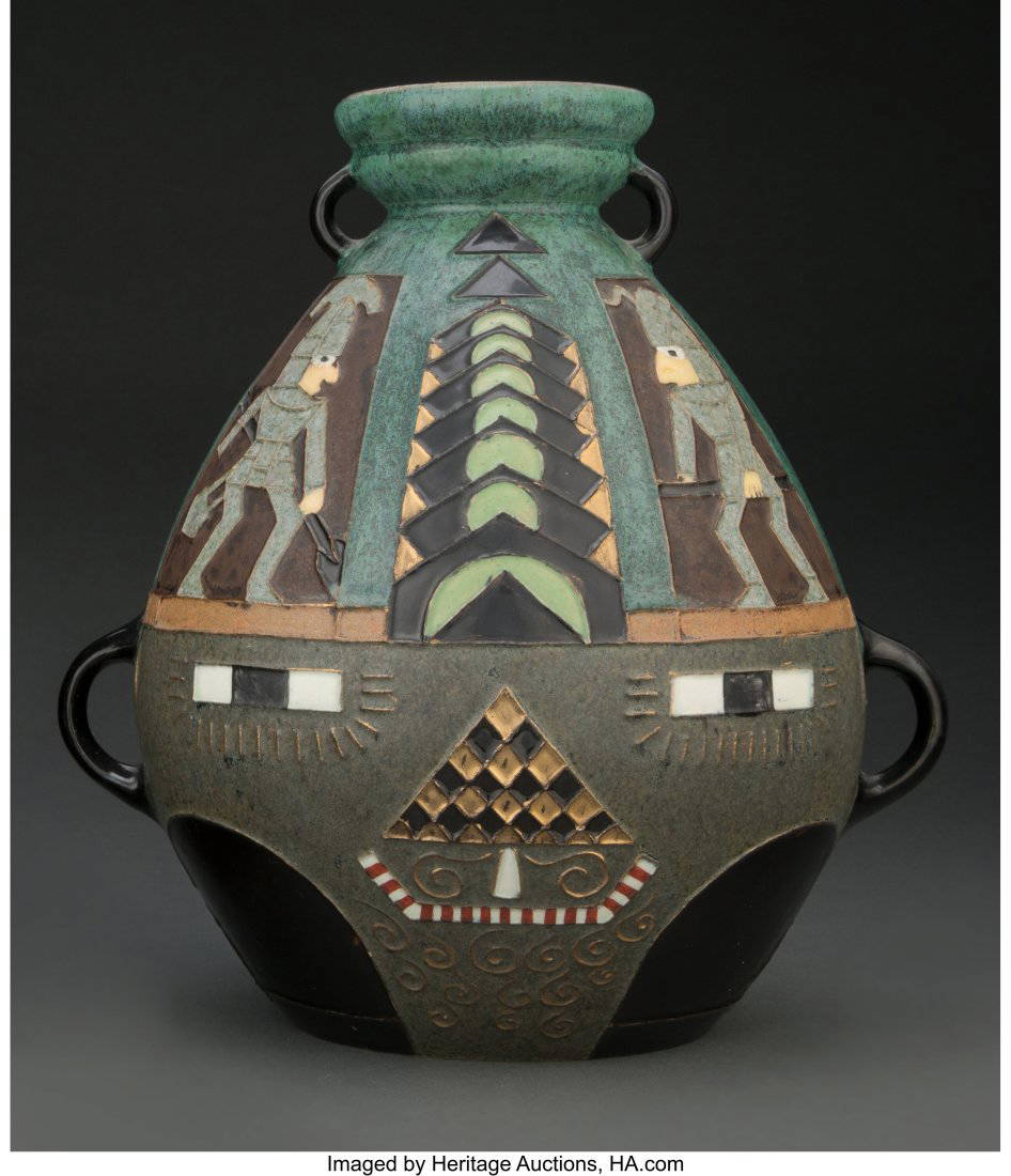 79113: Ed. Stellmacher & Co. Amphora Partial Gilt Earth Auction