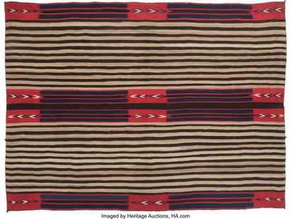 70115: A Late Classic Navajo Woman's Wearing Blanket T Auction