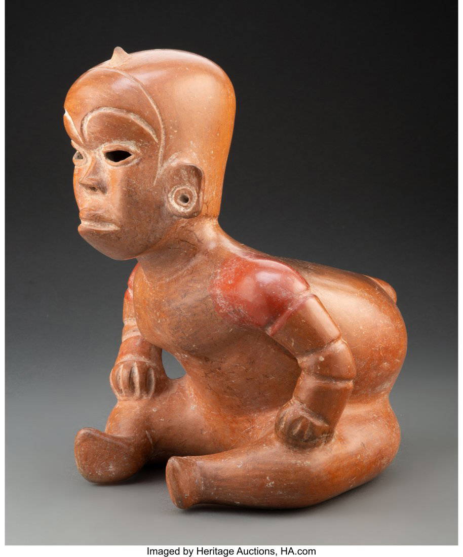 70205: A Colima Seated Dwarf Hunchback West Mexico, Ci Auction