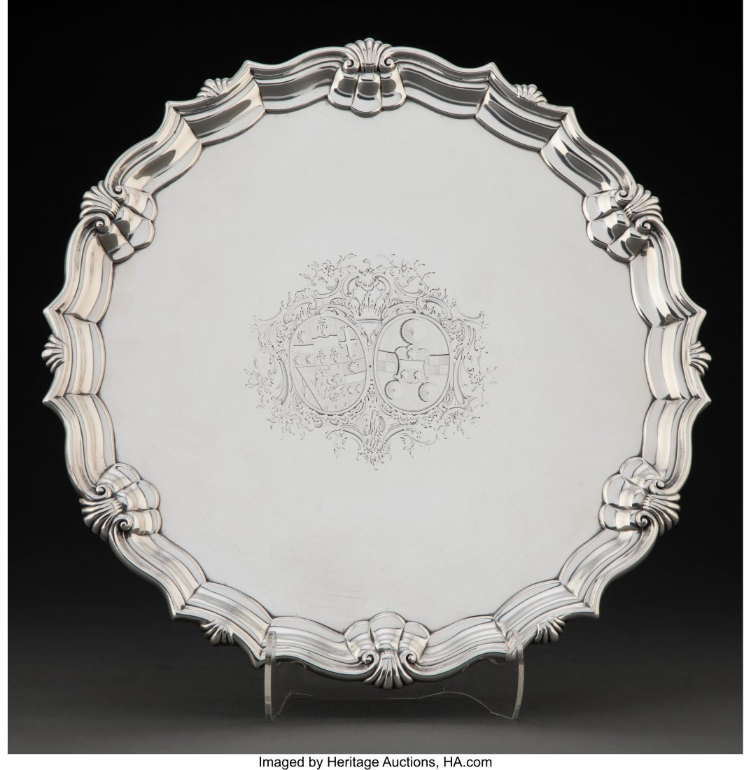 74087: An Edward Wakelin Silver Salver, London, 1748 Ma Auction
