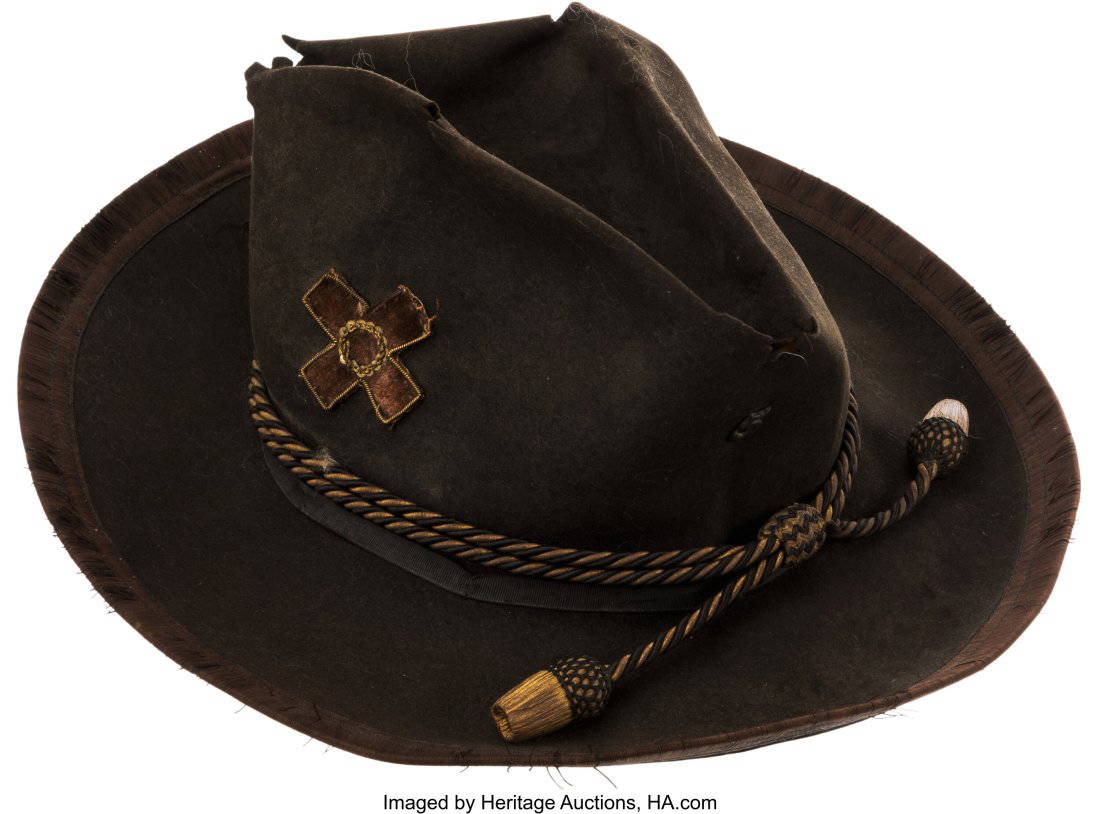 40152: Civil War Union Officers' Campaign Hat With Vi A Auction