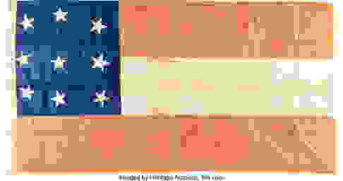 40090: First National 9-star Flag: Co. K 7th Alabama In Auction