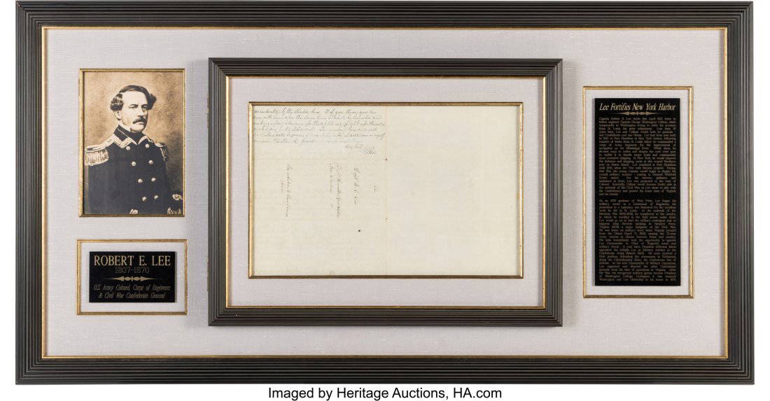 40092: Robert E. Lee Autograph Letter Signed "r E Lee. Auction