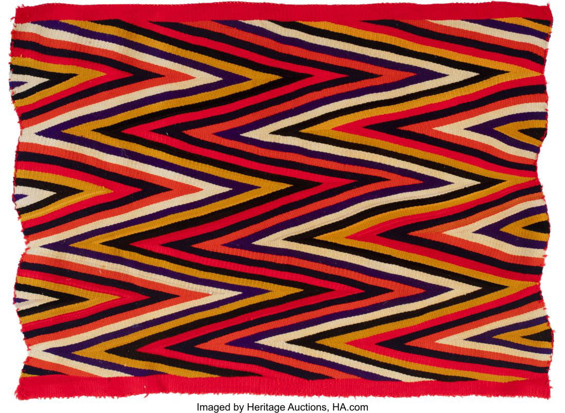 70123: A Navajo Wedge Weaving C. 1920 Native Handspun Auction