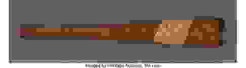 70153: A Hupa Pipe C. 1900 Wood, Stone, With Old Pape Auction