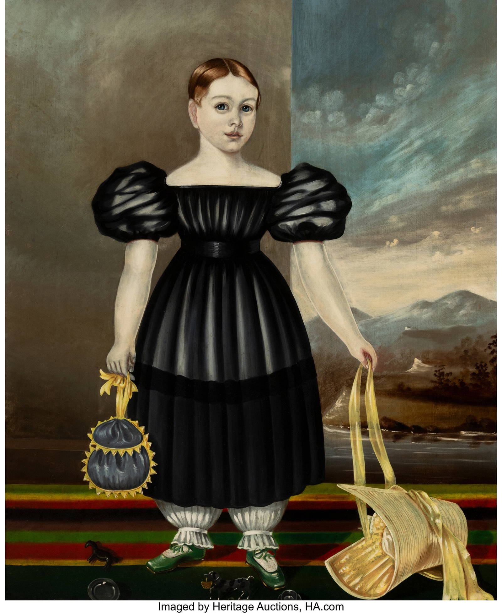 31003: Isaac Sheffield (american, 1798-1845) Portrait O Auction