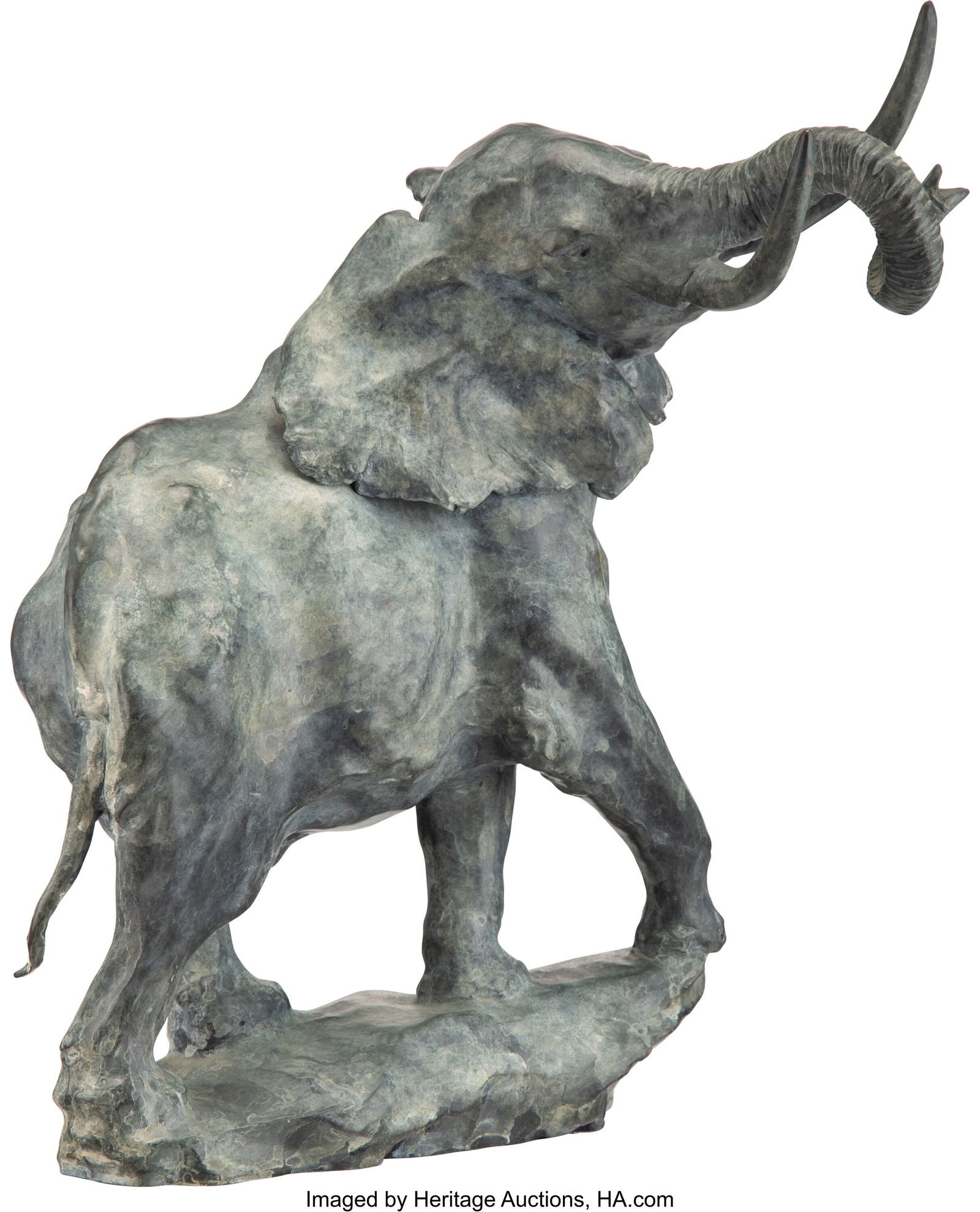 46111: Sherry Sander (american, B. 1941) Bull Elephant, Auction