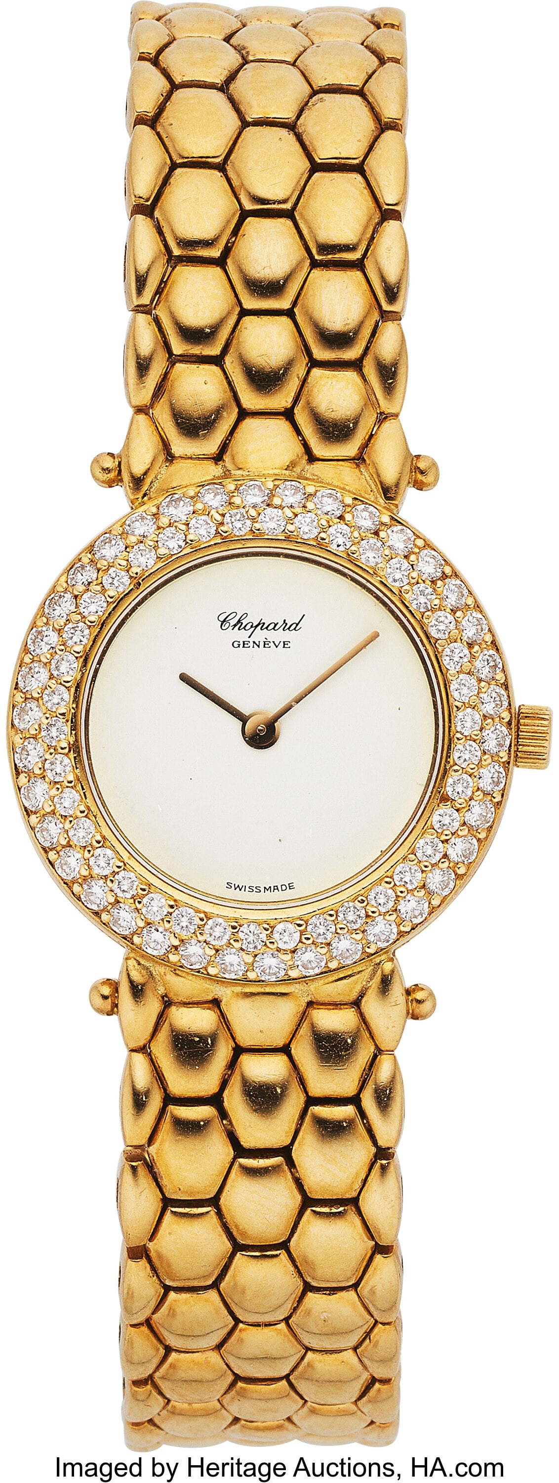 55373: Chopard Diamond, Gold Watch Case: 23 Mm, Round, Auction