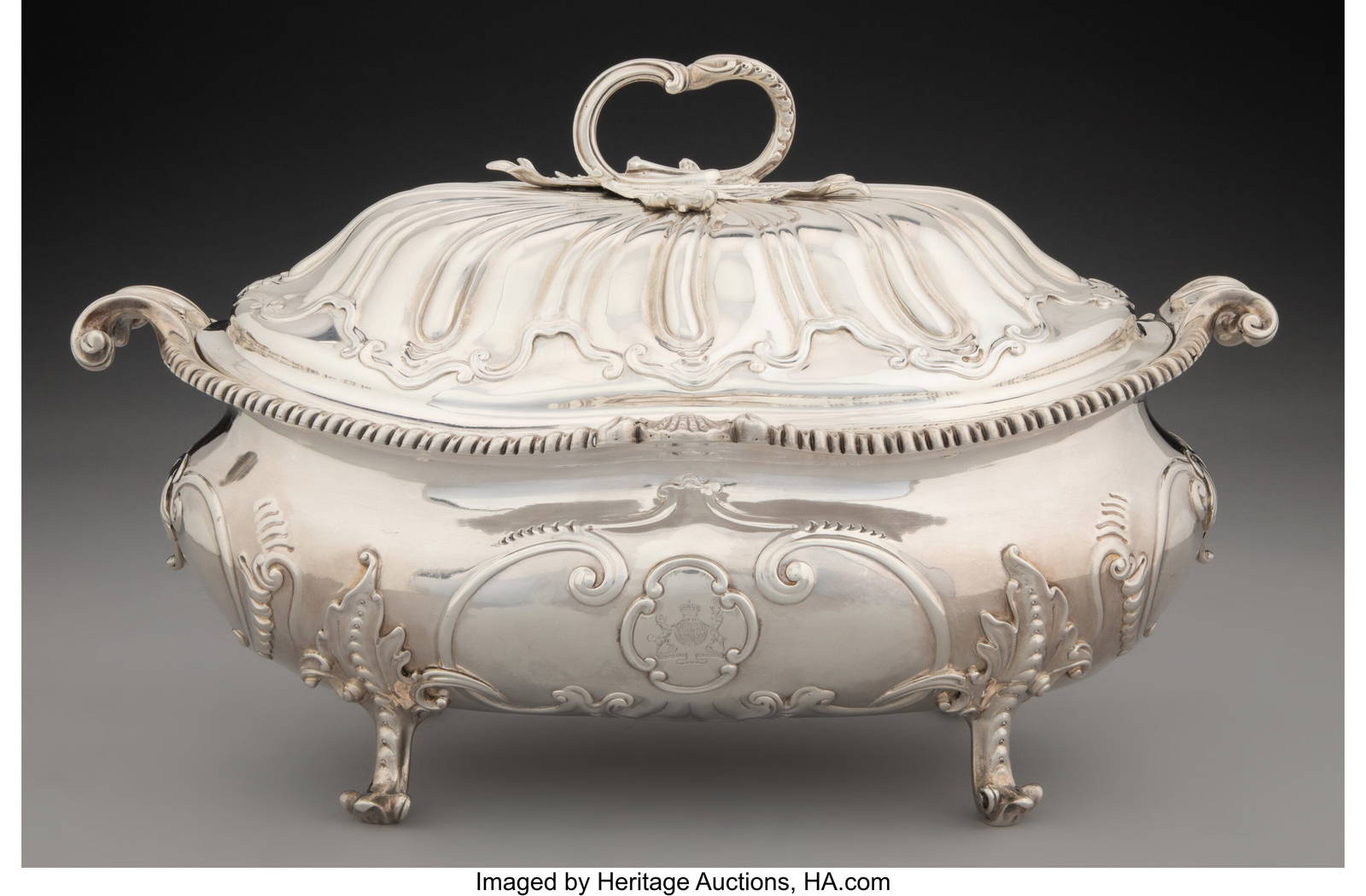 74047: A Thomas Heming Silver Covered Soup Tureen, Lond Auction