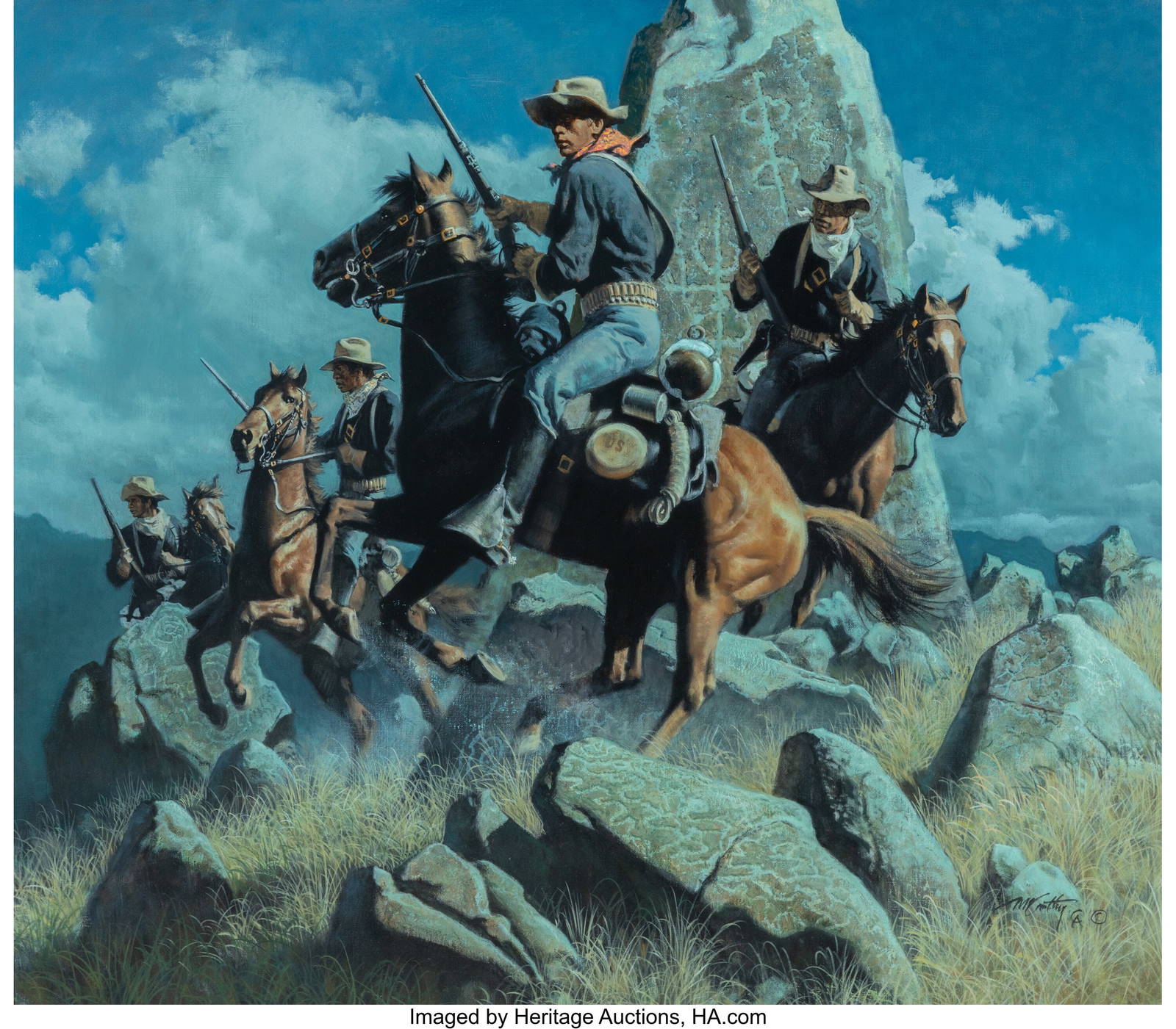 67077: Frank Mccarthy (american, 1924-2002) Ambush At T Auction