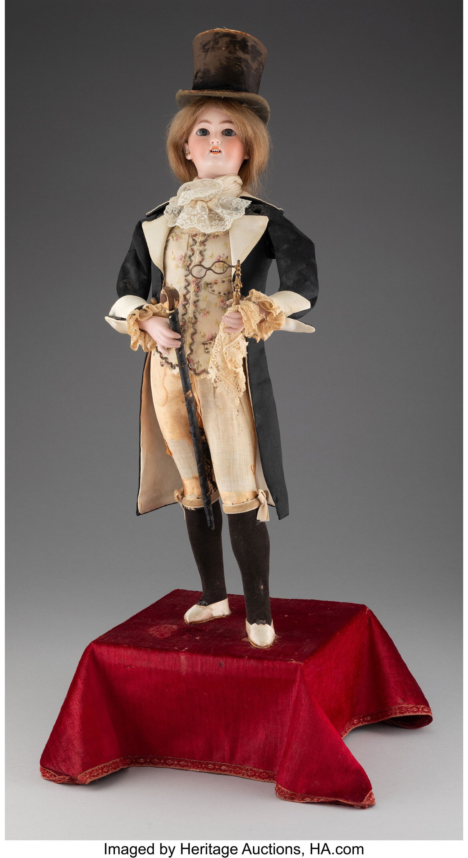 28097: An Automaton Girl: Ringmaster 26-3/8 X 13-1/2 X Auction