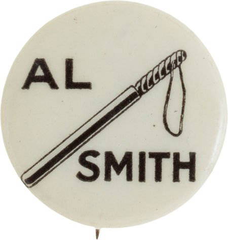 Al Smith: Rare Rebus Button.