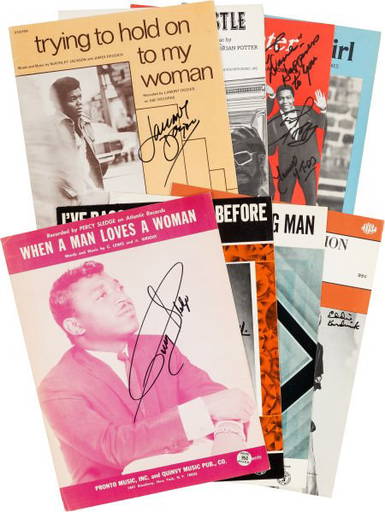 Male Soul Singers' Signed Sheet Music Collection
