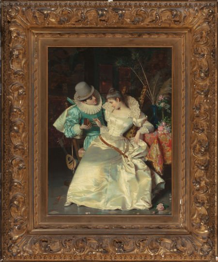 63001: PIO RICCI (Italian, 1850-1919) The Proposal Oil