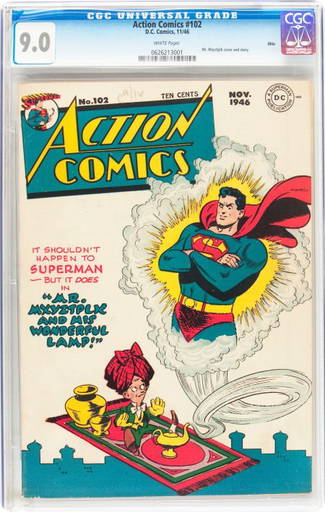 Action Comics #102 Ohio Pedigree (dc, 1946) Cgc