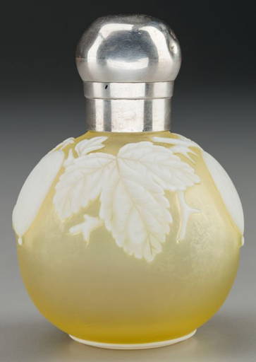 Thomas Webb Cameo Glass Perfume Bottle With Samp