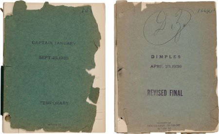 A Shirley Temple Related Pair Scripts, 1930s.