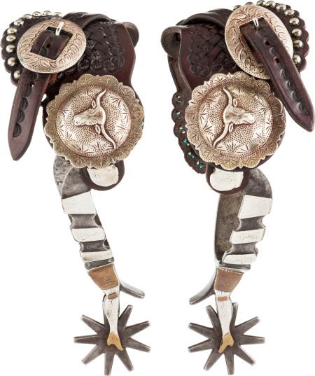 Kelly Bros. & Parker #62 Gal Leg Spurs. Listed