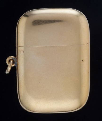 A Small Tiffany 14k Gold Match Safe, New York, N