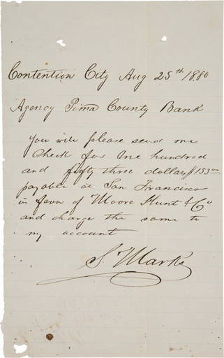 Contention City, Arizona: Rare Document From A