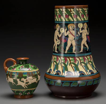 A Foley Pottery Intarsio Ware Earthenware Vase A