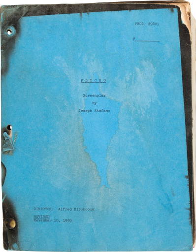 A Script From Alfred Hitchcock's "psycho." Param