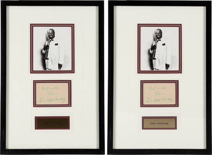 Louis Armstrong Signature And Photo. An Inscript