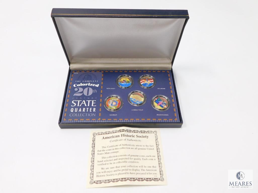 Complete Colorized 20th Century State Quarter Collection In Display ...